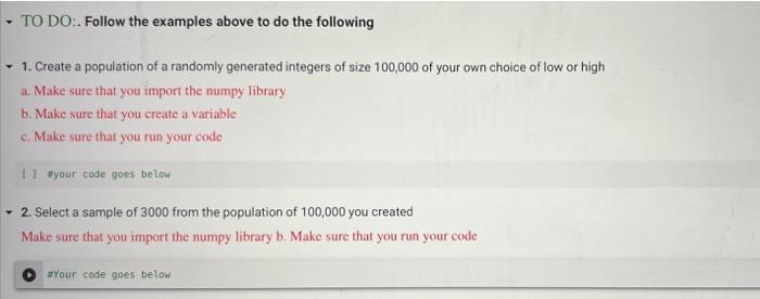 Solved TO DO: Follow the example above to do the following | Chegg.com