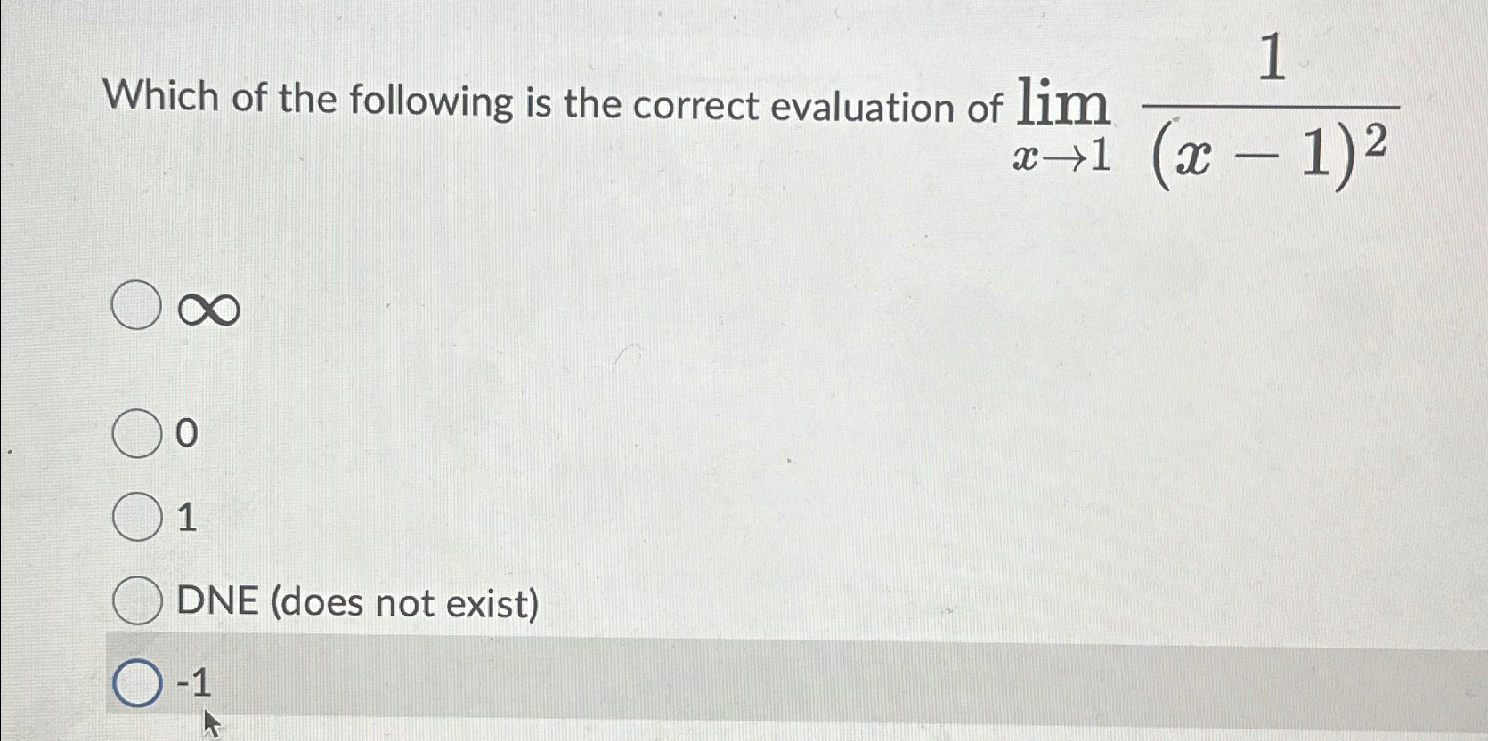 Solved Which of the following is the correct evaluation of | Chegg.com