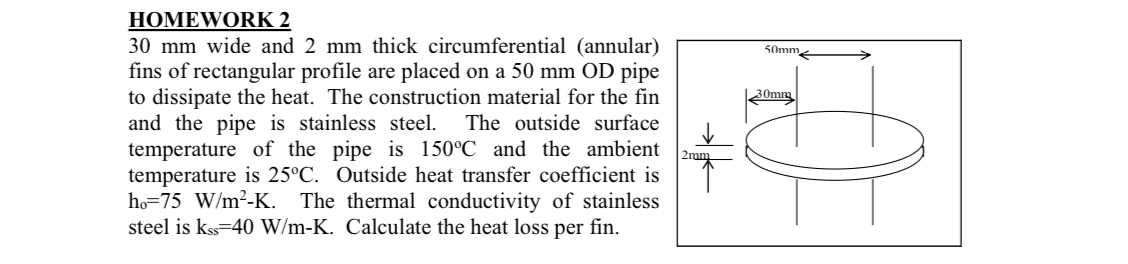 Solved HOMEWORK 230 ﻿mm wide and 2 ﻿mm thick circumferential | Chegg.com