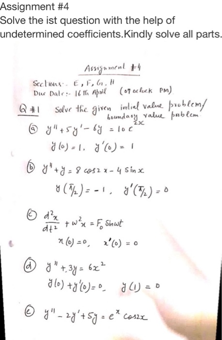 Solved Assignment #4 Solve the ist question with the help of | Chegg.com