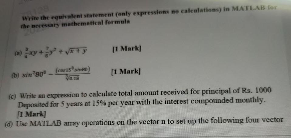 Solved Write the equivalent statement (only expressions no | Chegg.com