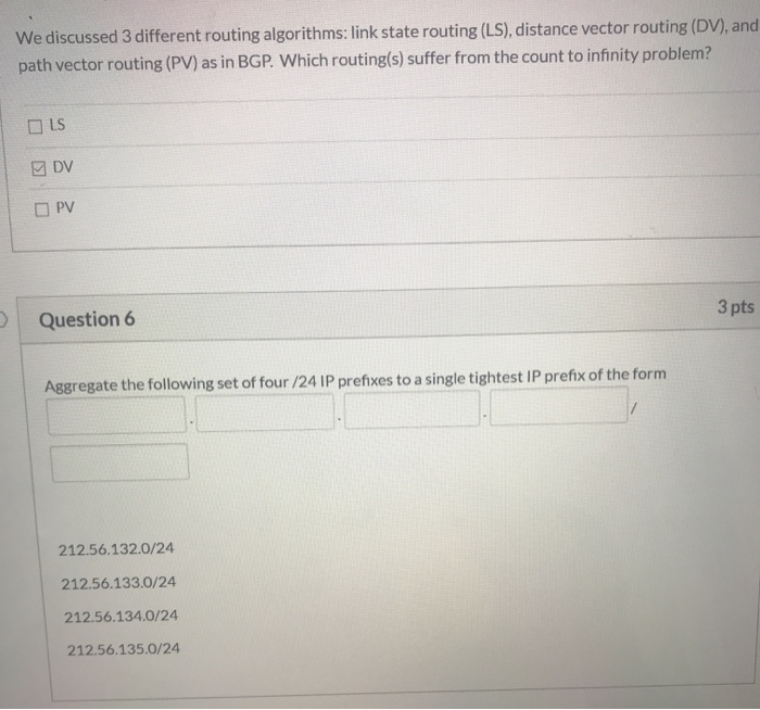 Solved We discussed 3 different routing algorithms: link | Chegg.com