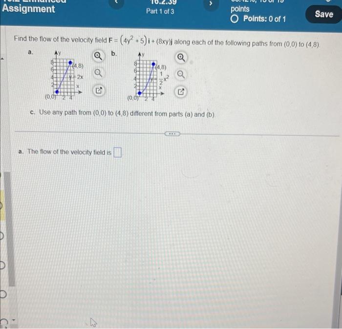 Find the flow of the velocity field F=(4y2+5)i+(8xy)j | Chegg.com