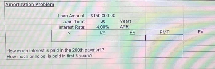 Solved Amortization Problem How much interest is paid in the | Chegg.com