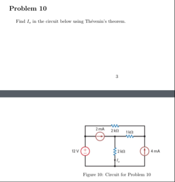 Solved Problem 10Find Io ﻿in the circuit below using | Chegg.com