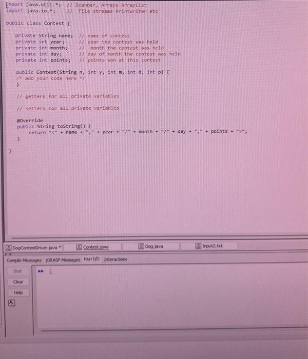 Solved import java.io."; fille streains Pnintwriter etc | Chegg.com