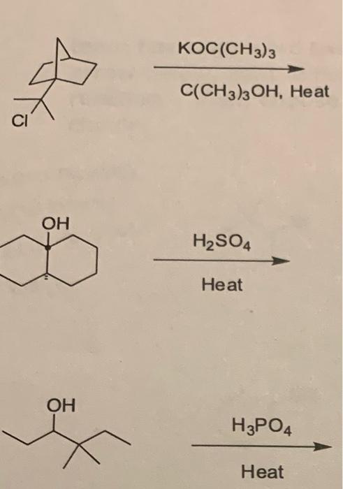 Solved Heat H2SO4 Heat H3PO4 | Chegg.com