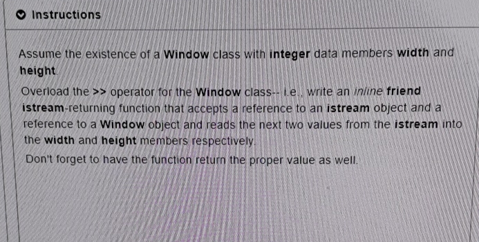 Solved c++instructionsAssume the existence of a Window class | Chegg.com Solved c++instructionsAssume the existence of a Window class | Chegg.com