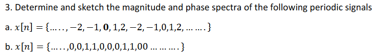 Solved Determine and sketch the magnitude and phase spectra | Chegg.com