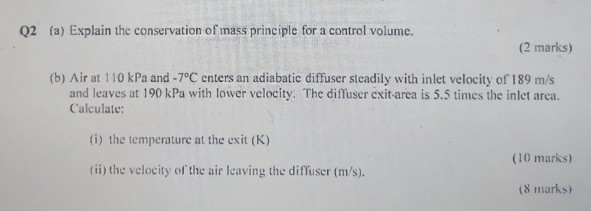 Solved Q2 (a) ﻿Explain the conservation of mass principle | Chegg.com