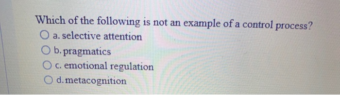 Solved Which of the following is not an example of a control | Chegg.com