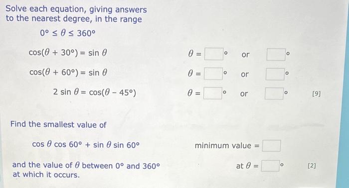 Solved Solve each equation, giving answers to the nearest | Chegg.com