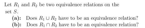 Let R1 and R2 be two equivalence relations on the set | Chegg.com