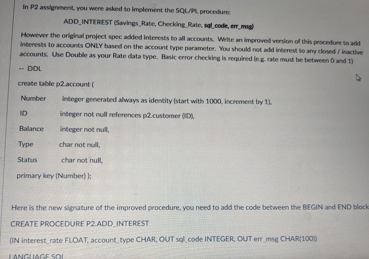 In P2 assignment, you were asked to implement the | Chegg.com