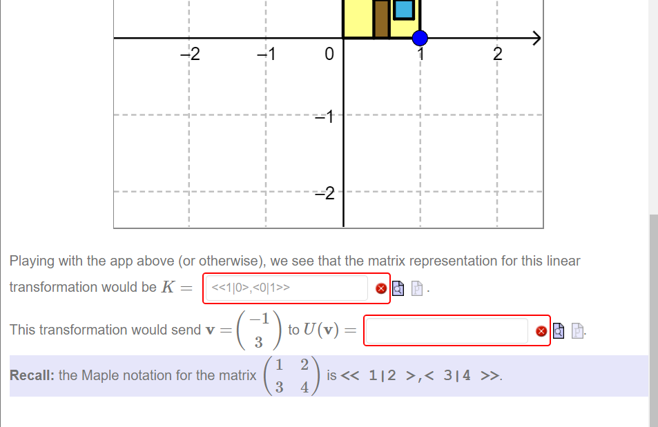 Solved Recall: the Maple notation for the matrix | Chegg.com