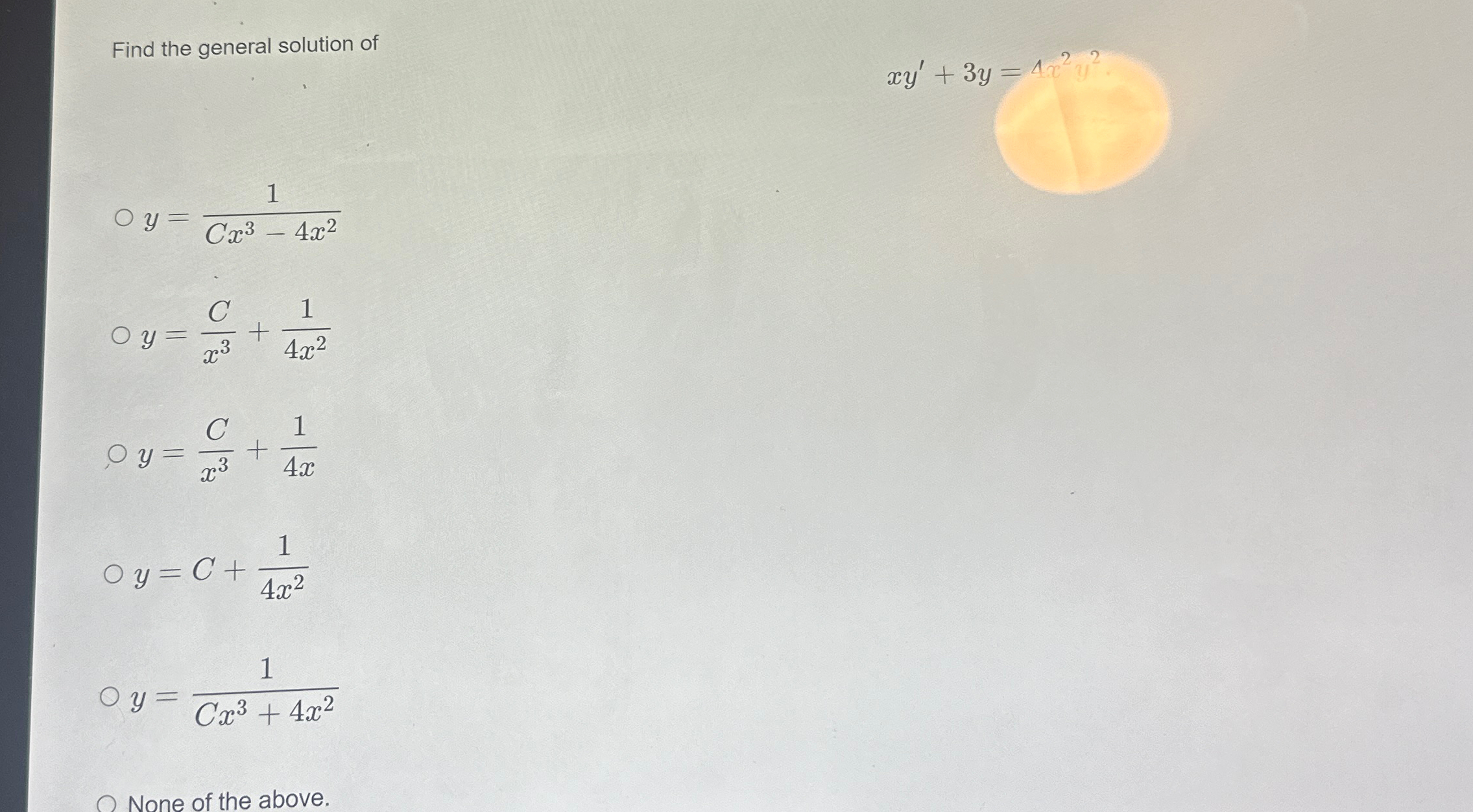 Solved Find the general solution | Chegg.com