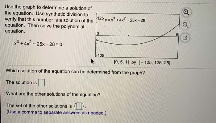 Solved Use the graph to determine a solution of the | Chegg.com