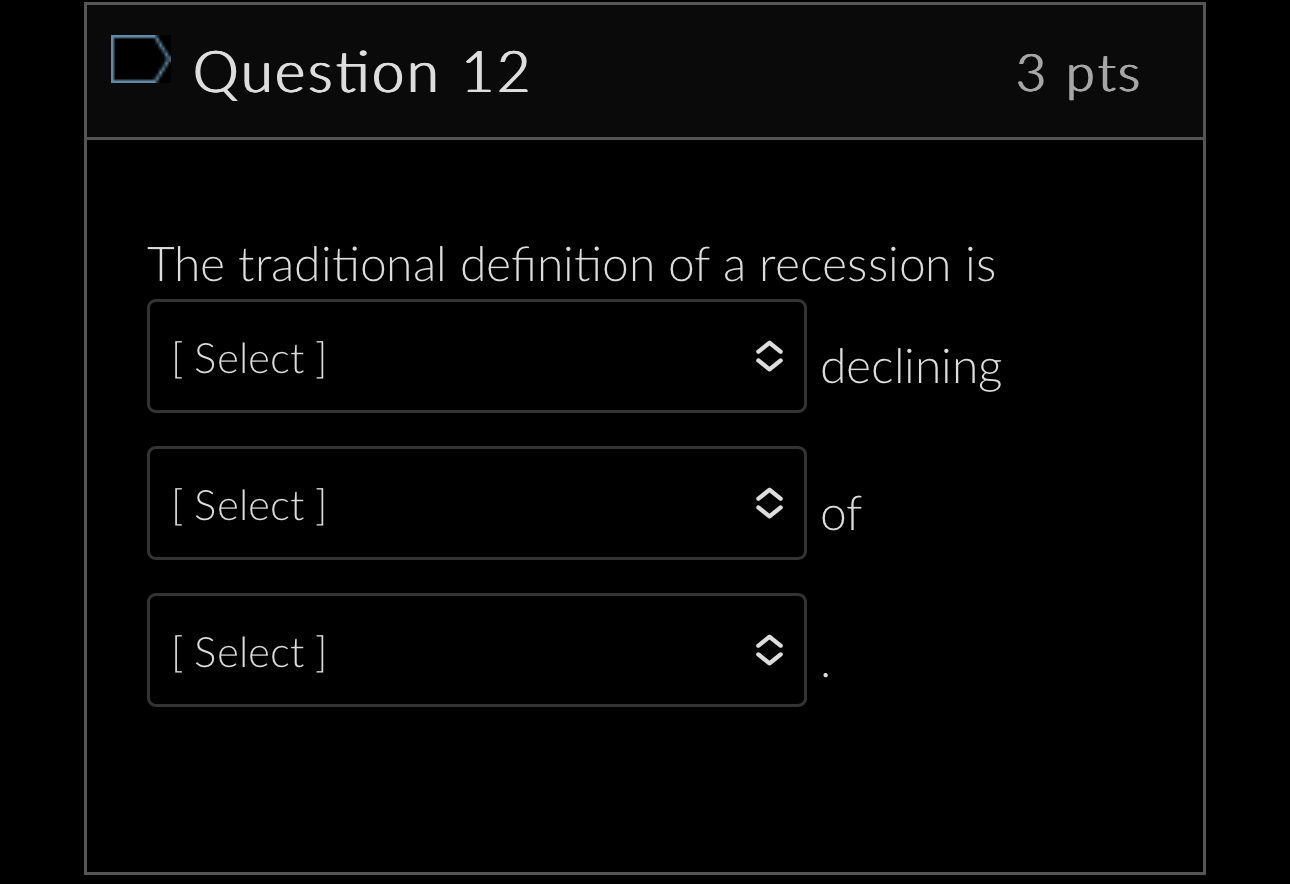 Solved Question 123 ﻿ptsThe traditional definition of a | Chegg.com