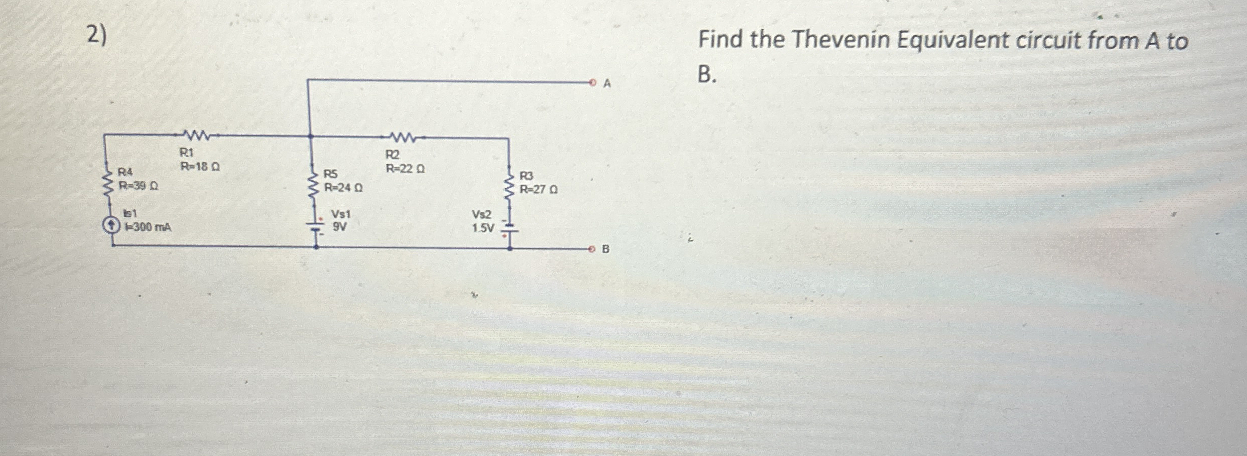 Solved Find the Thevenin Equivalent circuit from A to B. | Chegg.com