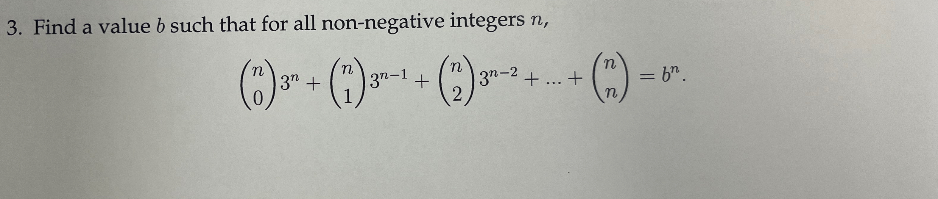 Solved Find a value b ﻿such that for all non-negative | Chegg.com