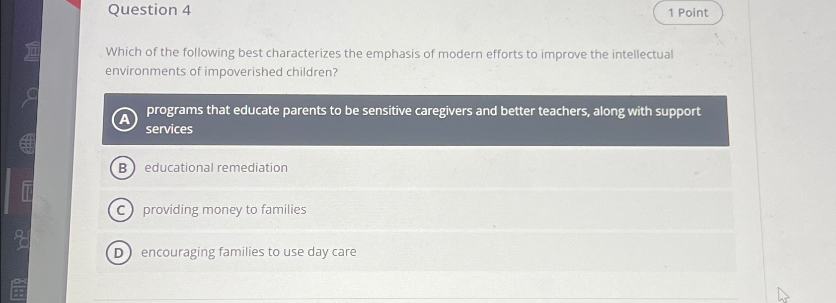 Solved Question 41 ﻿PointWhich of the following best | Chegg.com