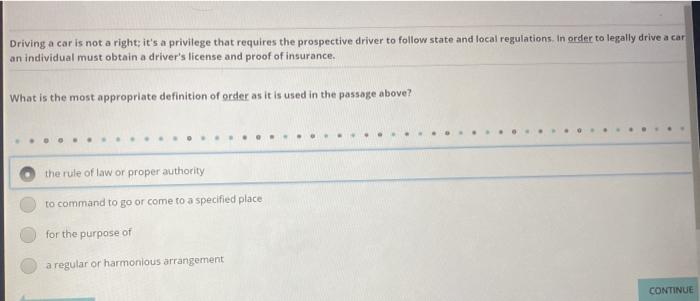 Solved Driving a car is not a right; it's a privilege that | Chegg.com
