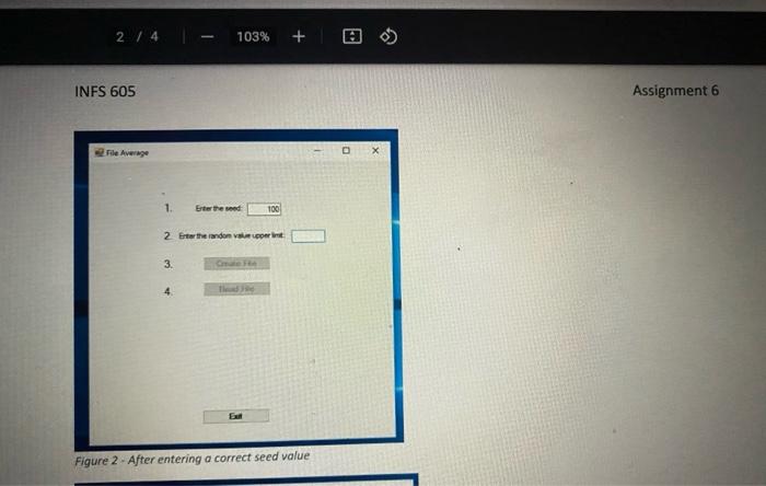 1 / 4 100% + INFS 605 Assignment 6 Write a program | Chegg.com