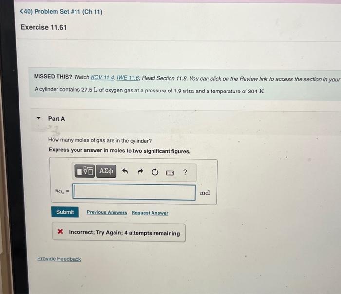 Solved MISSED THIS? Watch KCV 11.4, IWE 11.6; Read Section | Chegg.com