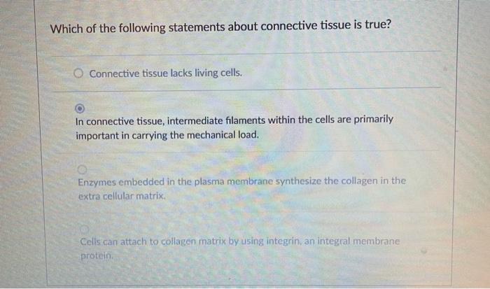 Solved Which of the following statements about connective | Chegg.com