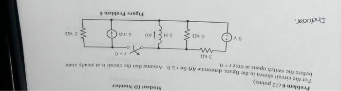 Solved Problem 6 ( 12 points) Student ID Number For the | Chegg.com Solved Problem 6 ( 12 points) Student ID Number For the | Chegg.com