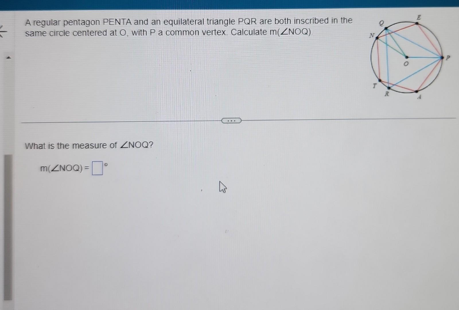 Solved A regular pentagon PENTA and an equilateral triangle | Chegg.com