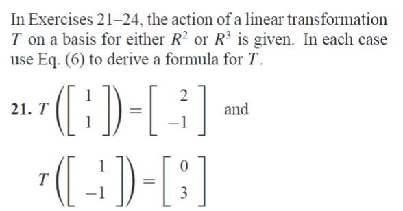 Solved In Exercises 21-24, ﻿the action of a linear | Chegg.com