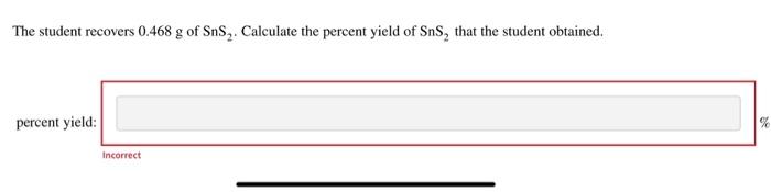 Solved Tin(IV) sulfide, SnS,, a yellow pigment, can be | Chegg.com