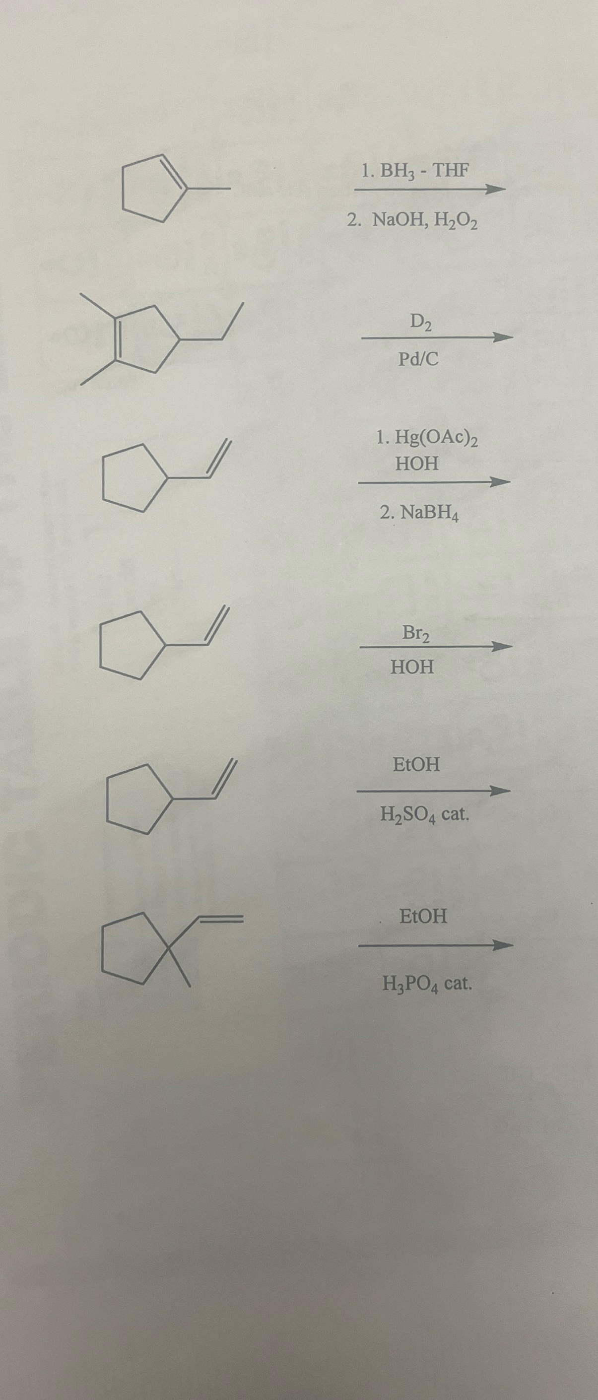 Solved Complete the reactions, paying attention to the | Chegg.com