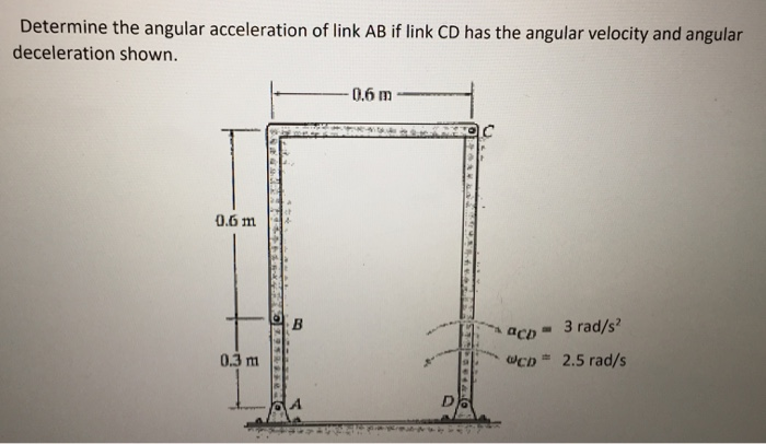 Solved Determine The Angular Acceleration Of Link Ab If Link 5244