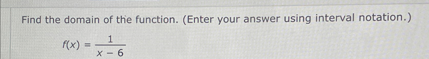 Solved Find the domain of the function. (Enter your answer | Chegg.com