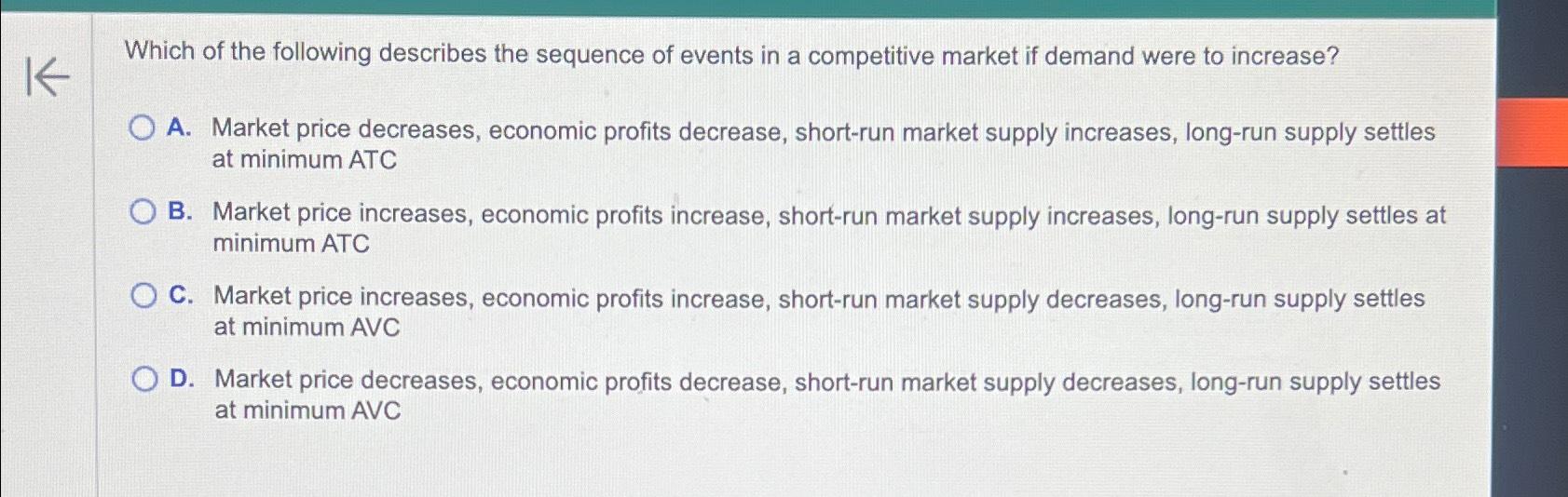 Solved Which of the following describes the sequence of | Chegg.com