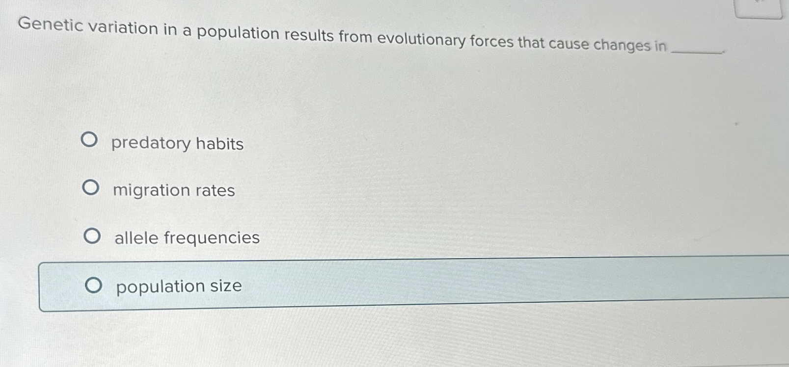 Solved Genetic variation in a population results from | Chegg.com