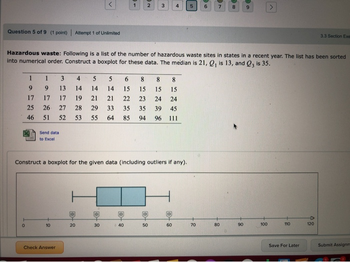 Solved 1 2 3 4 5 6 7 8 9 Question 5 of 9 (1 point) Attempt 1 | Chegg.com