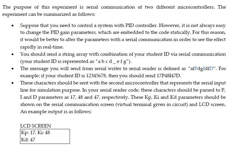 Solved The purpose of this experiment is serial | Chegg.com