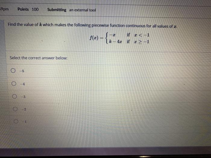 Solved 9pm Points 100 Submitting an external tool Find the | Chegg.com
