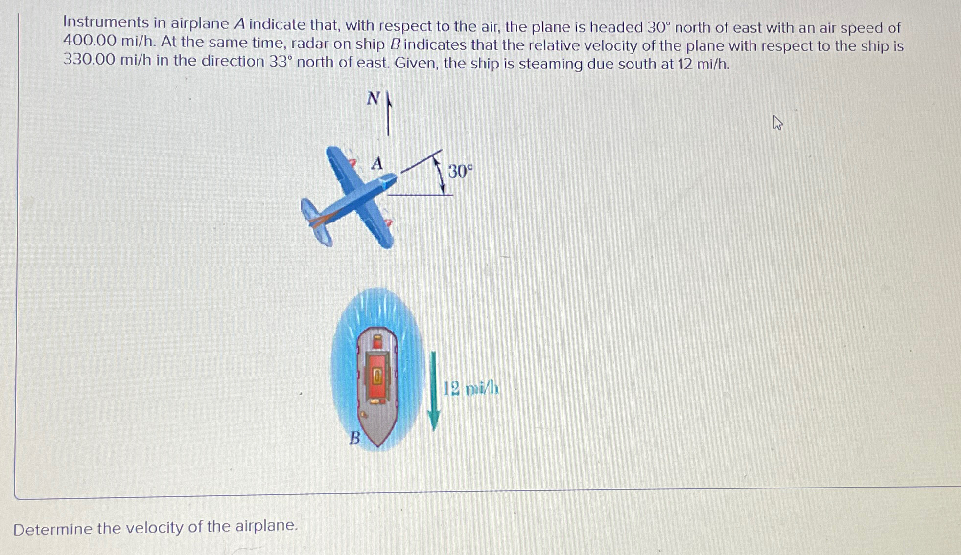 Solved Instruments in airplane A indicate that, with respect | Chegg.com