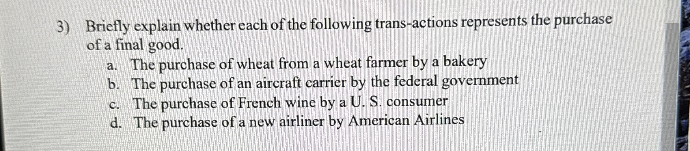 Solved Briefly explain whether each of the following | Chegg.com