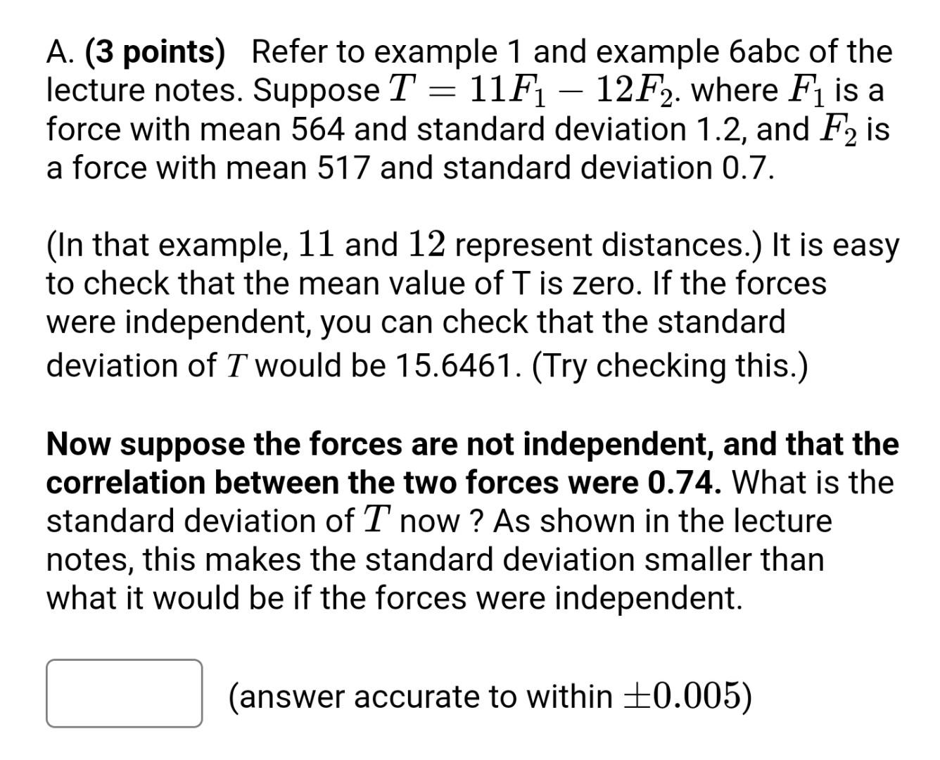 Solved A. (3 points) Refer to example 1 and example 6abc of | Chegg.com