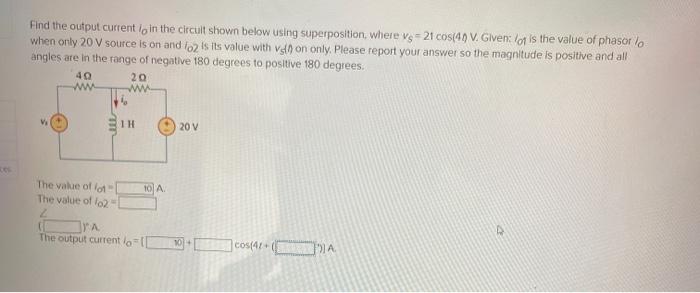 Solved Find the output current loin the circuit shown below | Chegg.com