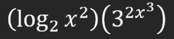 Solved (log2x2)(32x3) | Chegg.com