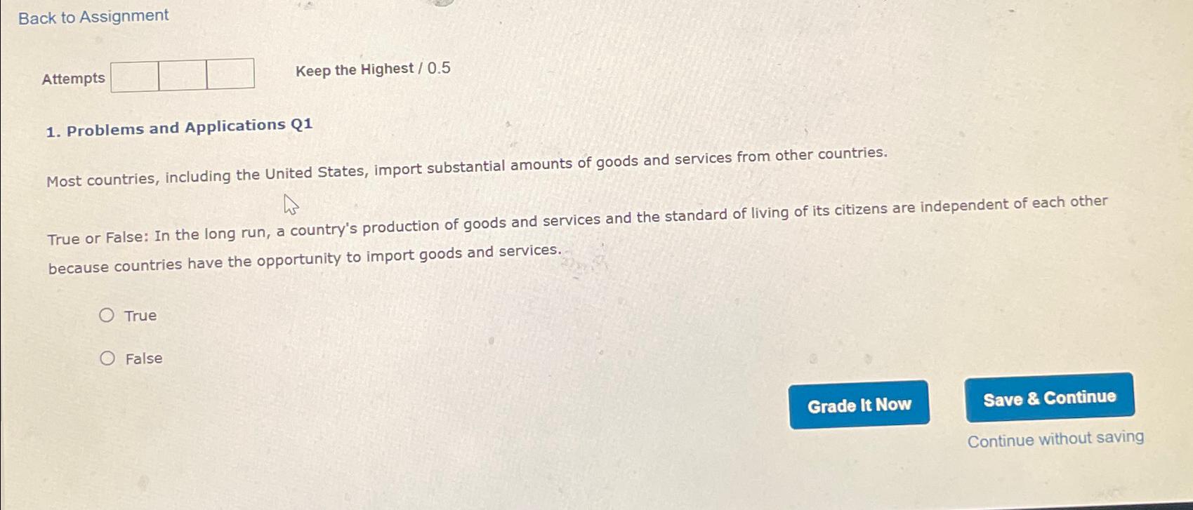 Solved Back to AssignmentAttempts Keep the Highest | Chegg.com