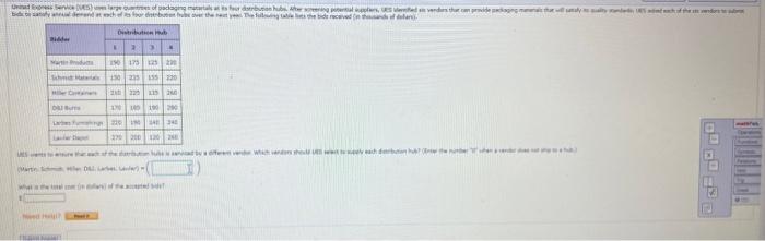 Solved United express service uses large quantities of | Chegg.com