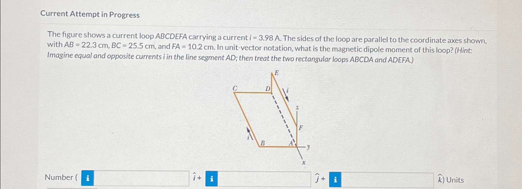 Solved Current Attempt in ProgressThe figure shows a current | Chegg.com