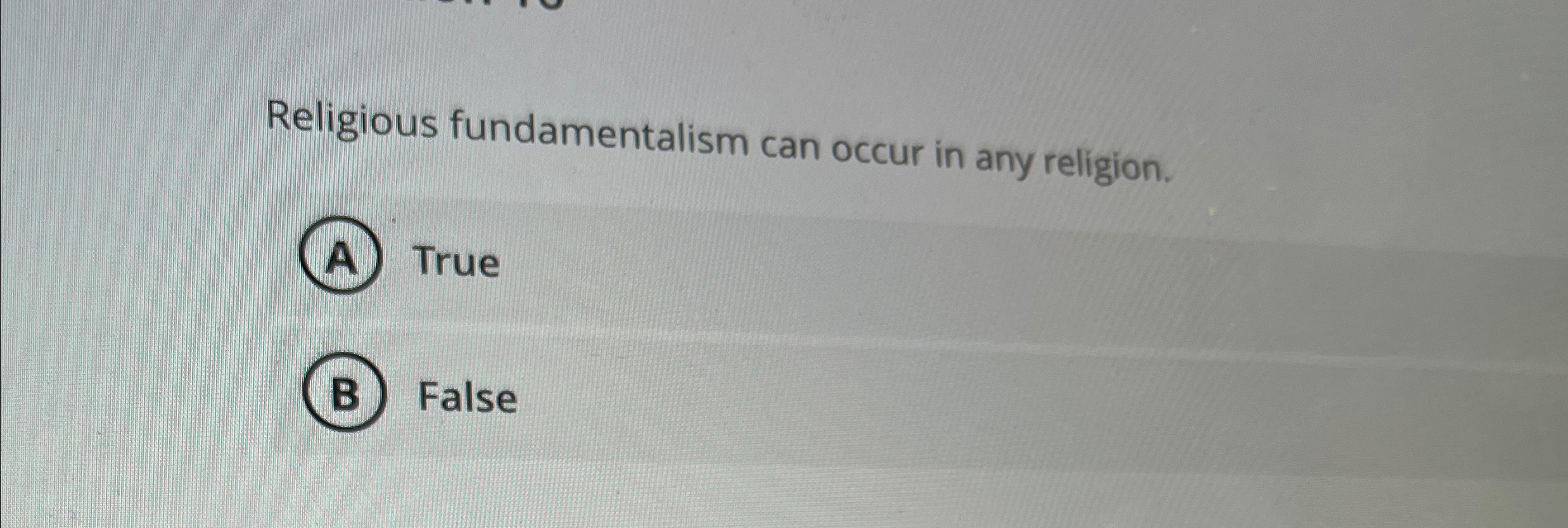 Solved Religious fundamentalism can occur in any | Chegg.com
